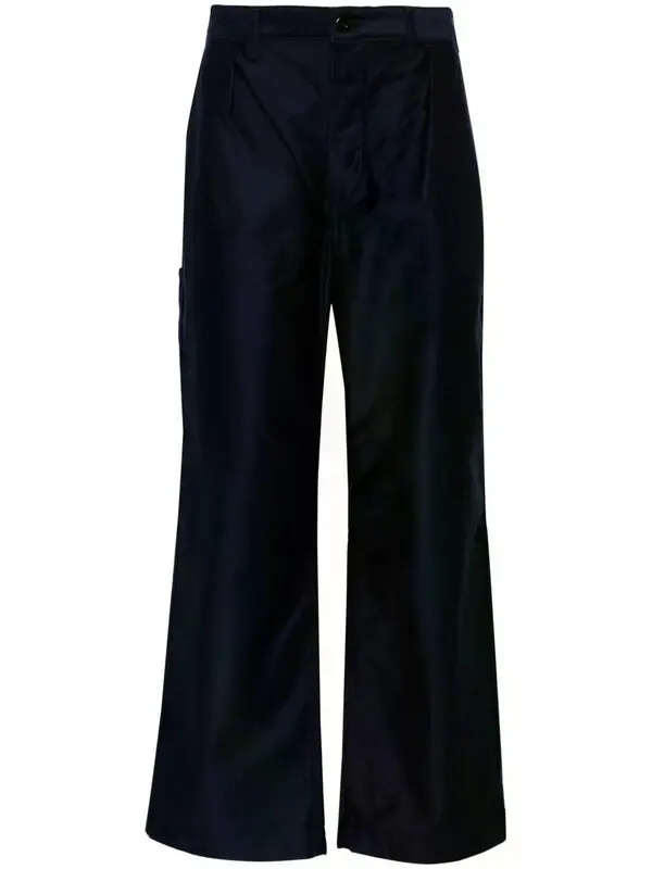 DANTON Straight-leg Cotton Trousers - Blue