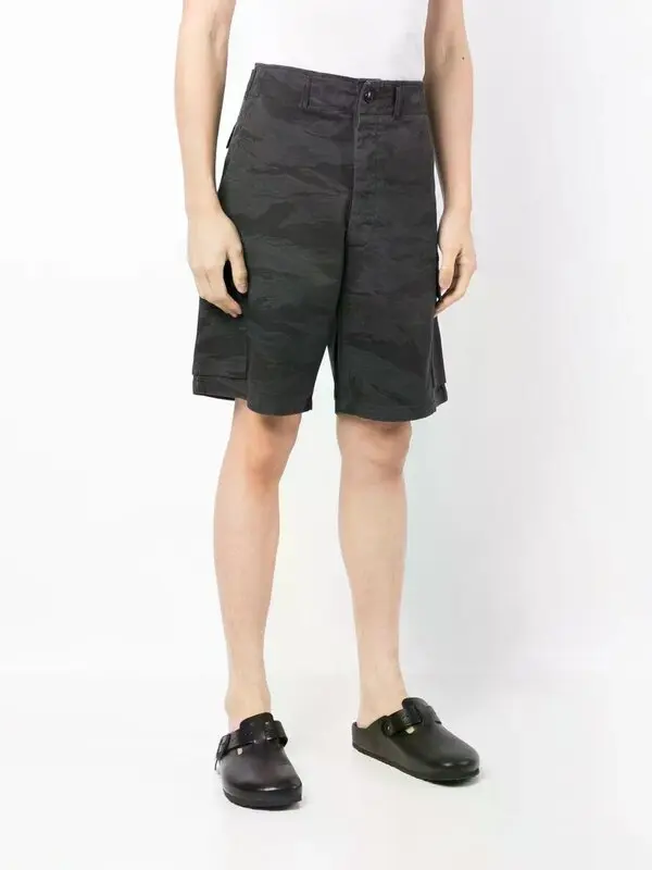 MAHARISHI Camouflage Print Cargo Shorts