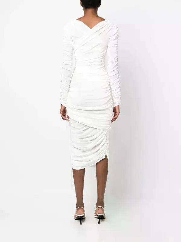 Khaite The Arabella Ruched Midi Dress