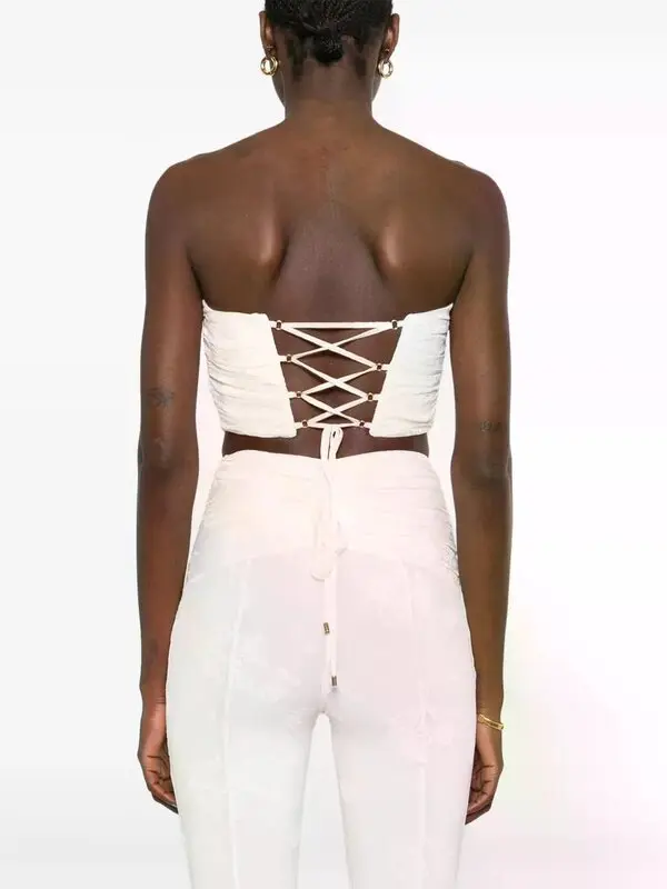 NISSA Floral Appliqué Bandeau Top