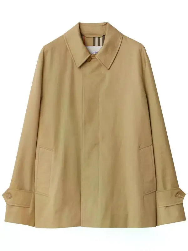 Burberry Single-breasted Cotton Car Coat
