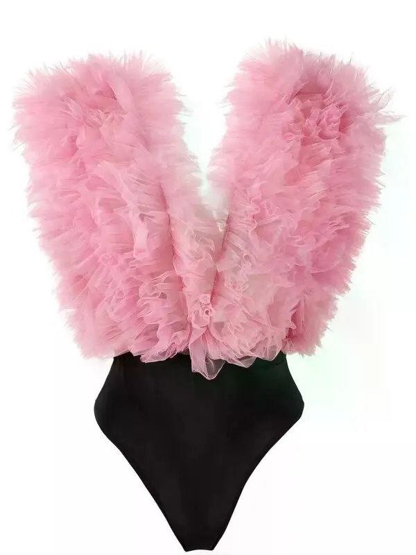 Alchemy Fashions X Lia Aram Ruffled Bodysuit - Pink