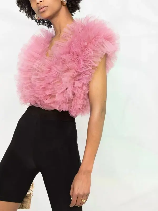 Alchemy Fashions X Lia Aram Ruffled Bodysuit - Pink