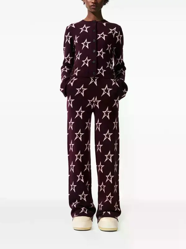 Perfect Moment Chalet Trousers Star Motif Knitwear - Red