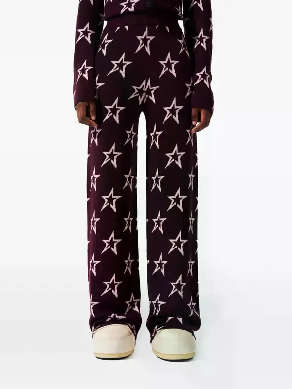 Perfect Moment Chalet Trousers Star Motif Knitwear - Red