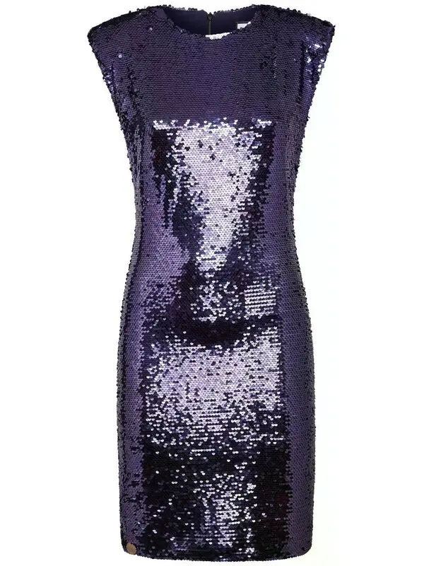 Philipp Plein Sequin-embellished Sleeveless Dress - Black
