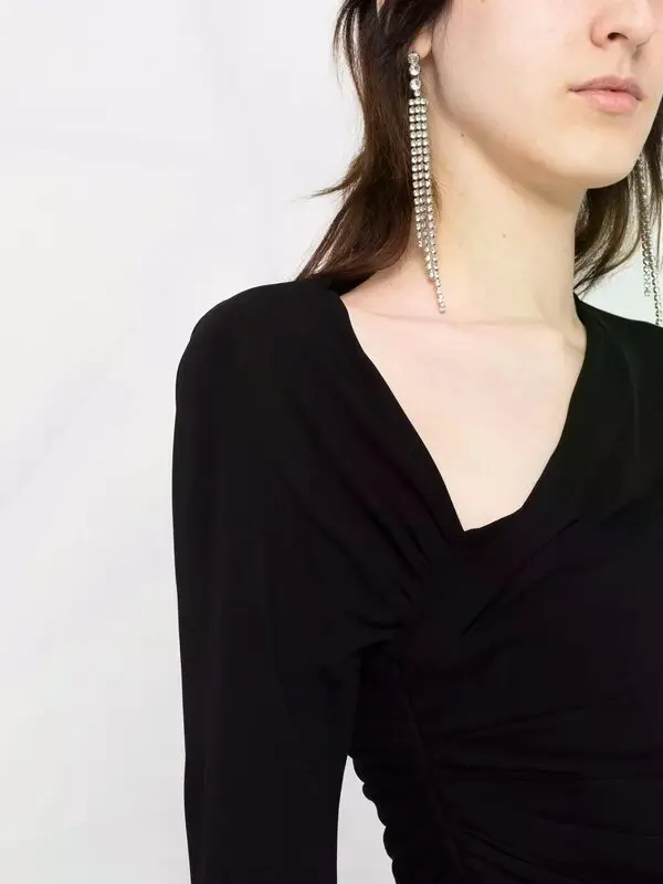 Dsquared2 Asymmetric Neck Ruched Dress