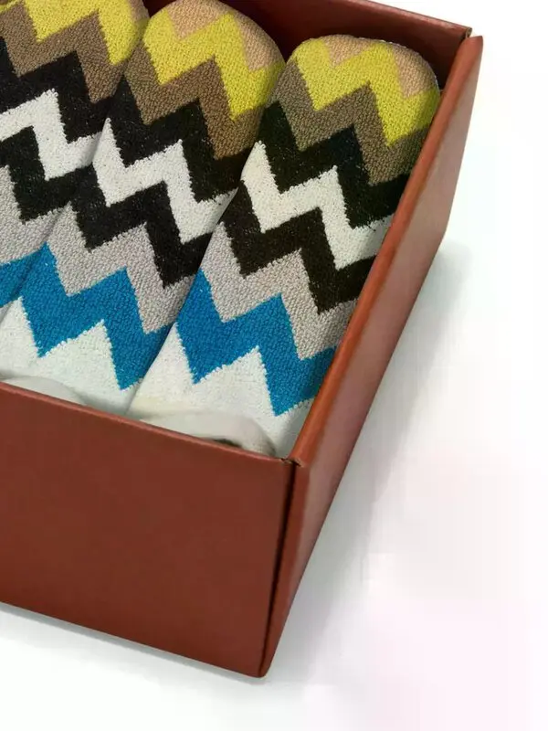 Missoni Set Of Six Face Towels - Blue