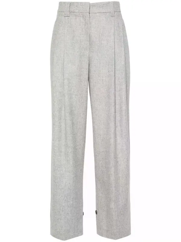 Brunello Cucinelli Tailored Virgin Wool-cashmere Blend Trousers