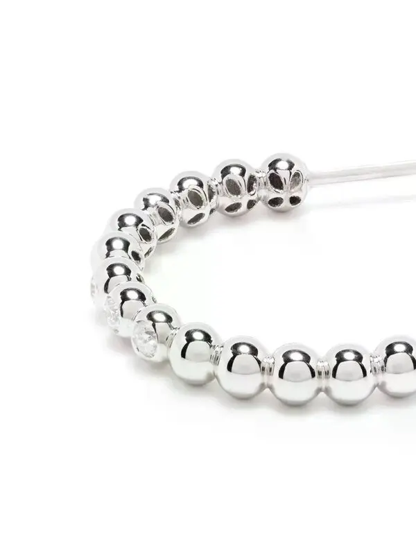 PRAGNELL 18kt White Gold Bohemia Diamond Hoop Earrings