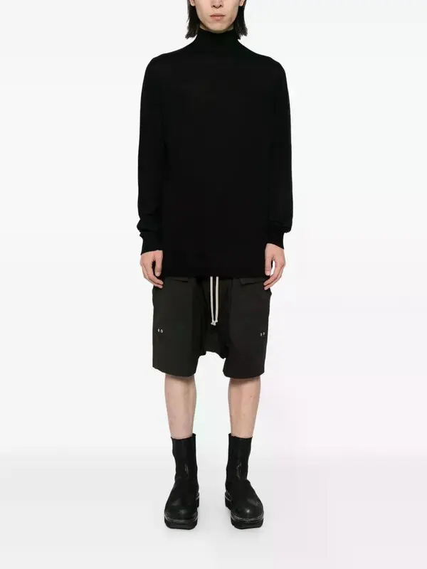 Rick Owens Mock Neck Jumper - Black