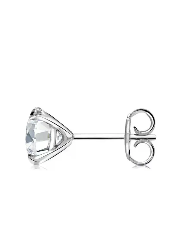 PRAGNELL 18kt White Gold Diamond Stud Earrings - Silver