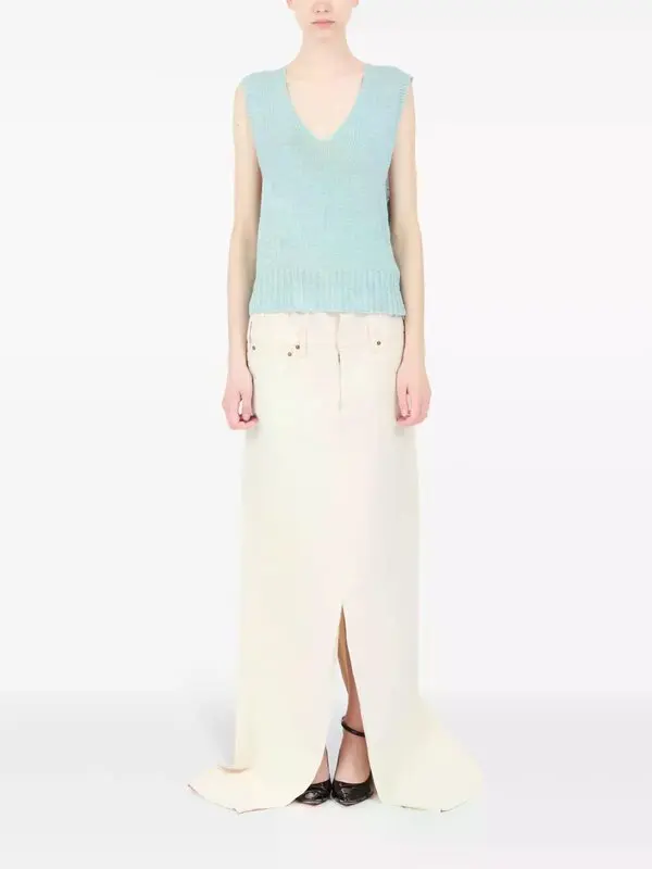MAISON MARGIELA Fussbett Knitted Top - Blue