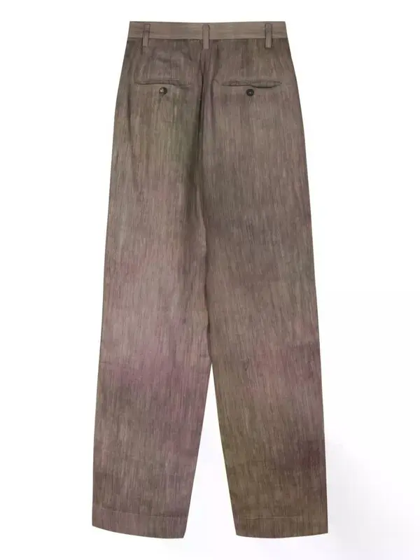 ZIGGY CHEN Dyed Wide-leg Trousers