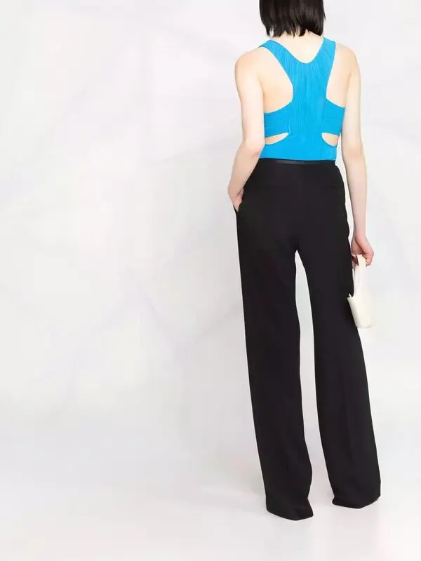 Stella McCartney Ribbed Knit Cut-out Bodysuit