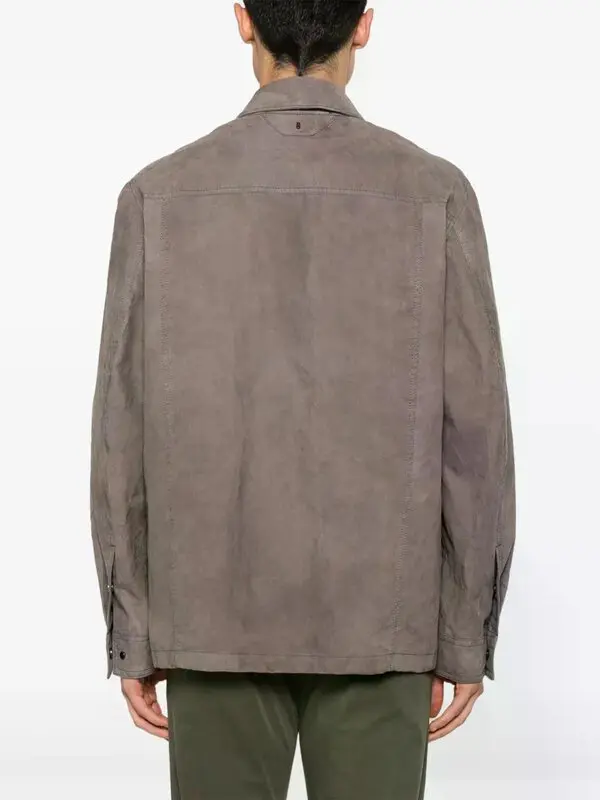 SALVATORE SANTORO Suede Shirt Jacket