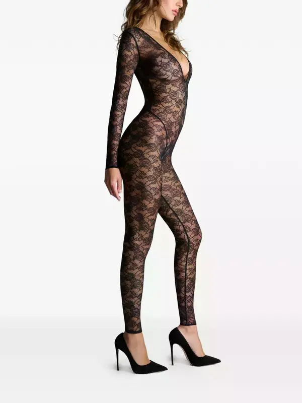 MAISON CLOSE Lace V-neck Jumpsuit