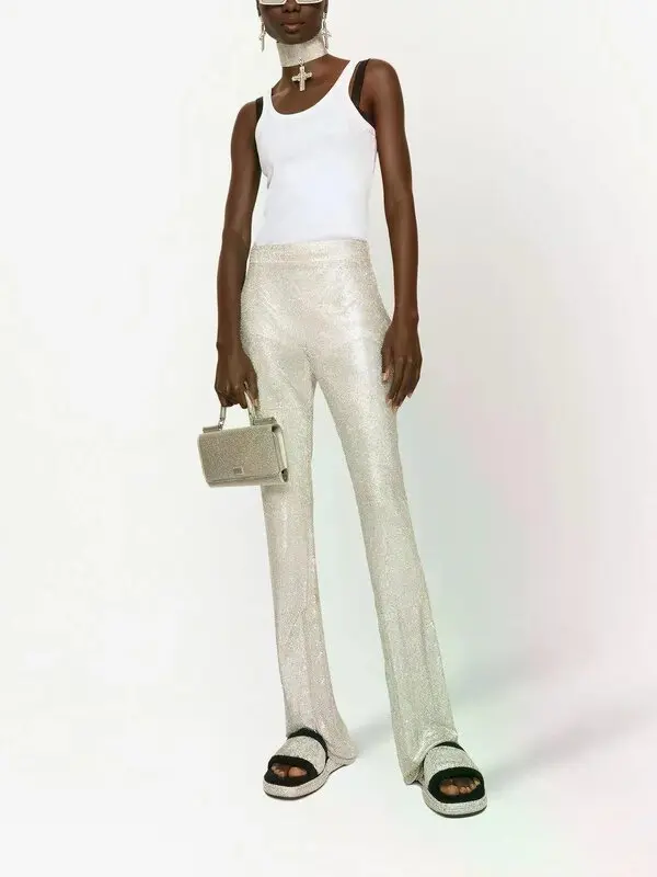 Dolce & Gabbana Embellished Satin Phone Bag - Silver