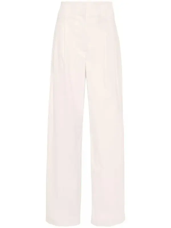 GENNY Wide-leg Pleated Trousers
