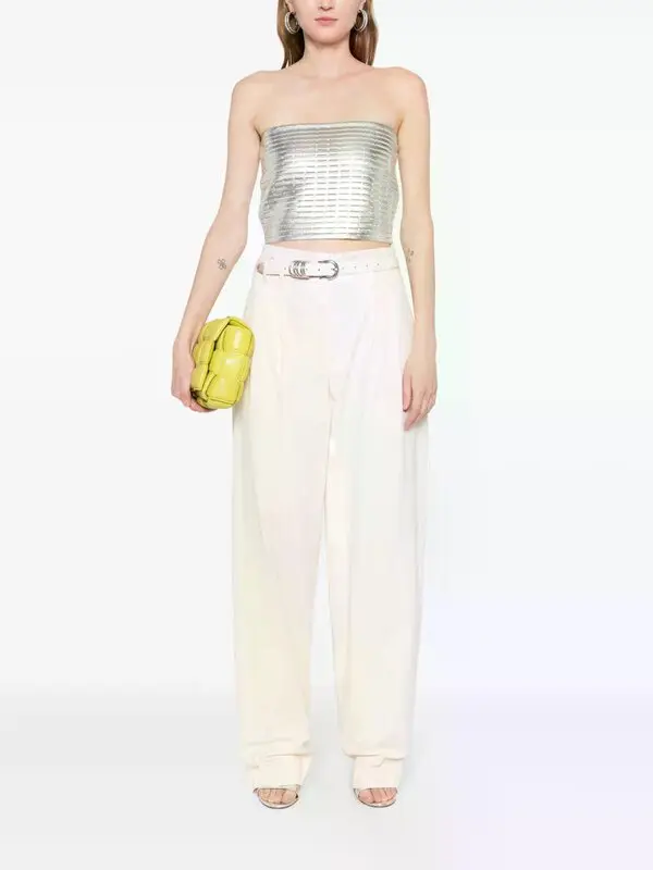 GENNY Wide-leg Pleated Trousers