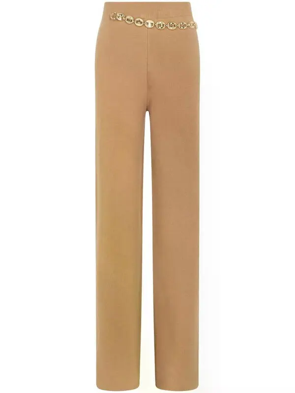 Rabanne Belted Knit Wide Leg Trousers