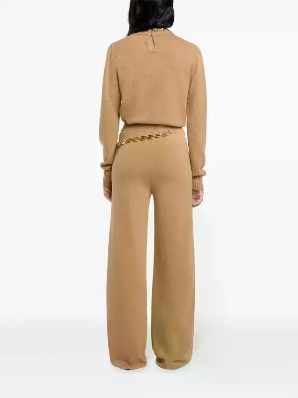 Rabanne Belted Knit Wide Leg Trousers