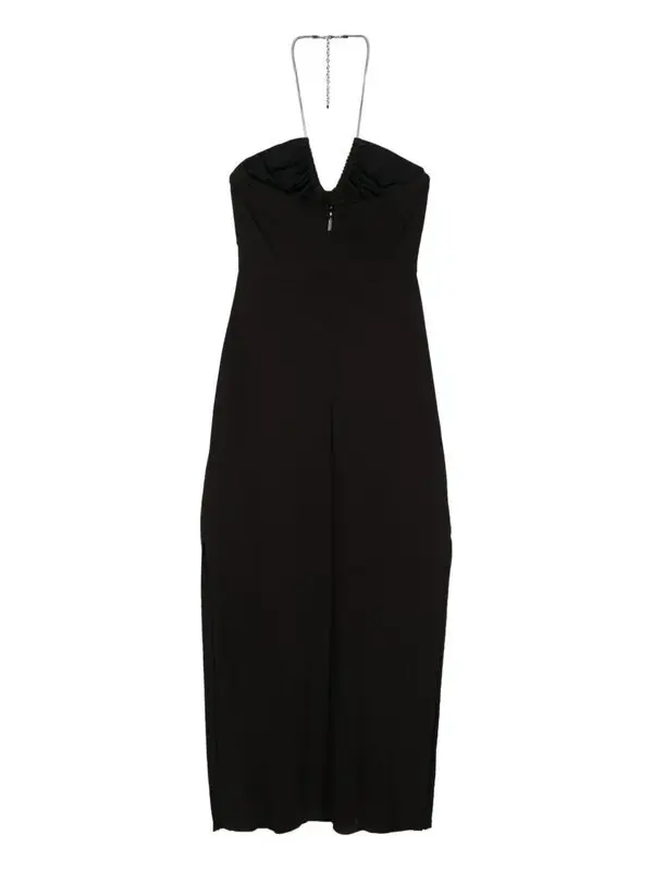 Michael Kors Ruched Halterneck Dress