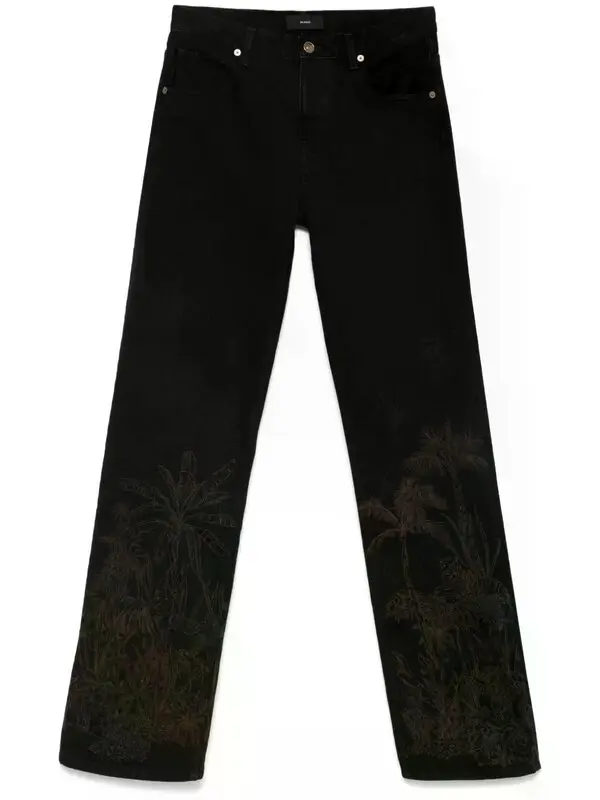 Alanui Jungle Toile De Jouy Jeans - Black