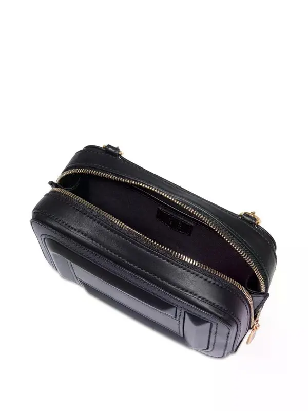 LANCEL Angele Leather Crossbody Bag - Black