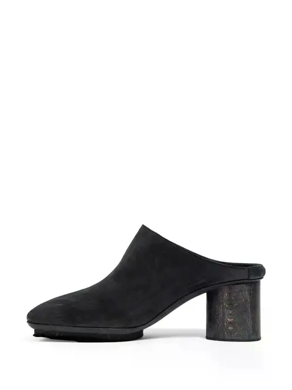 UMA WANG Block Heel Leather Mules