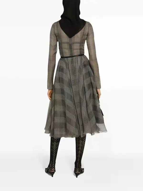 Dolce & Gabbana Prince Of Wales Check Midi Dress
