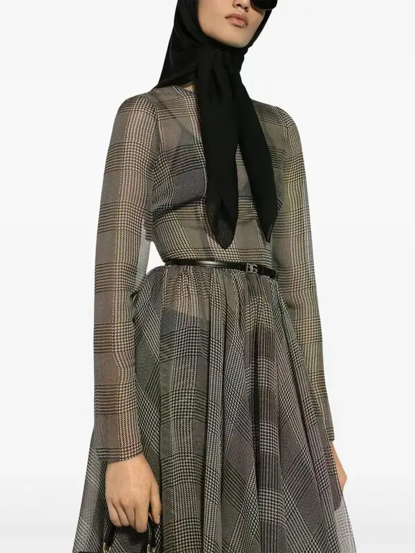 Dolce & Gabbana Prince Of Wales Check Midi Dress