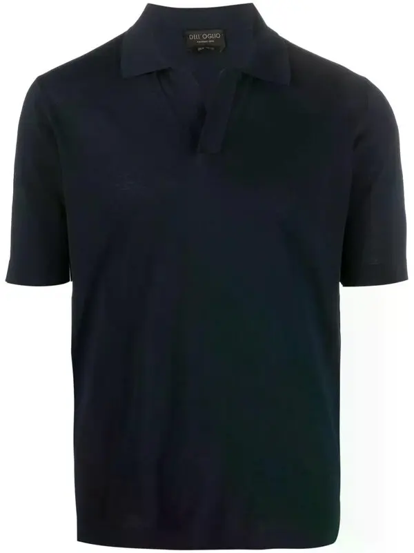 DELL'OGLIO Open-placket Cotton Polo Shirt