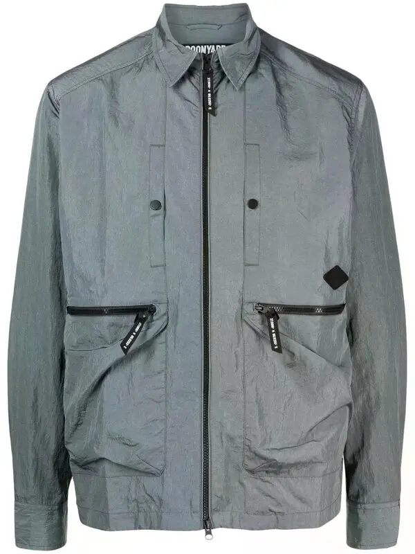 SPOONYARD Zip-pockets Lightweight Shirt Jacket