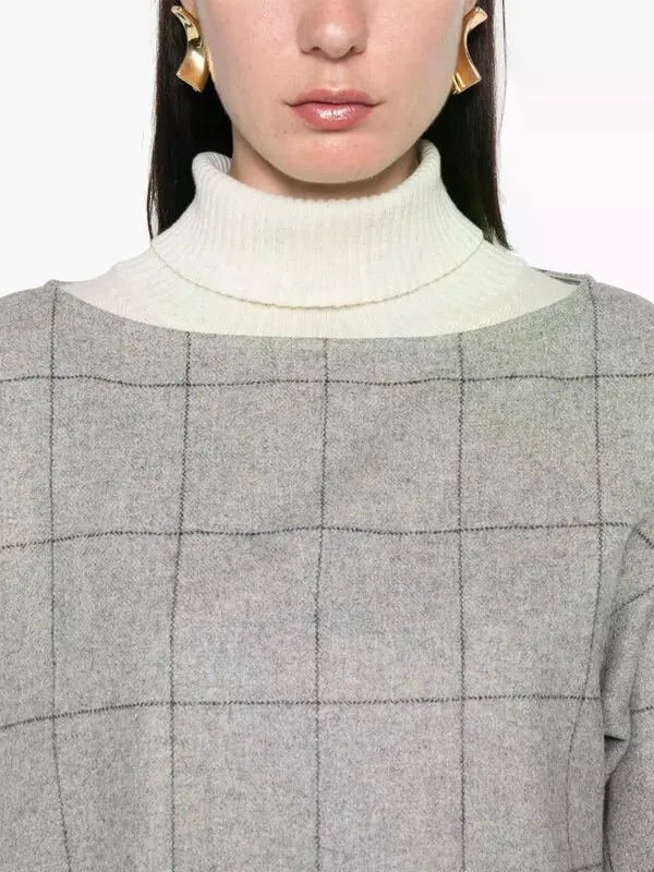 Emporio Armani Checked Boat-neck Sweater