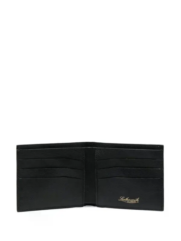 LEATHERSMITH OF LONDON Geometric-pattern Pebbled Leather Wallet
