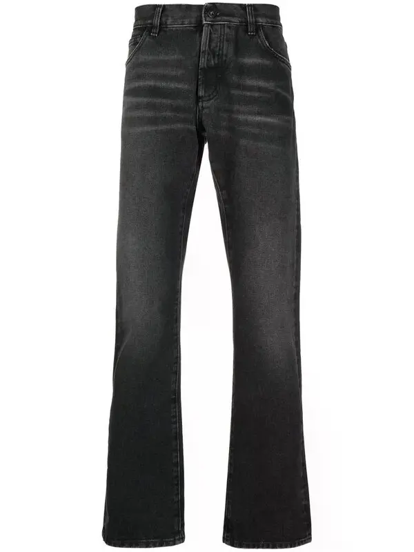COUNTY OF MILAN Stone Cross Slim-fit Jeans - Grey