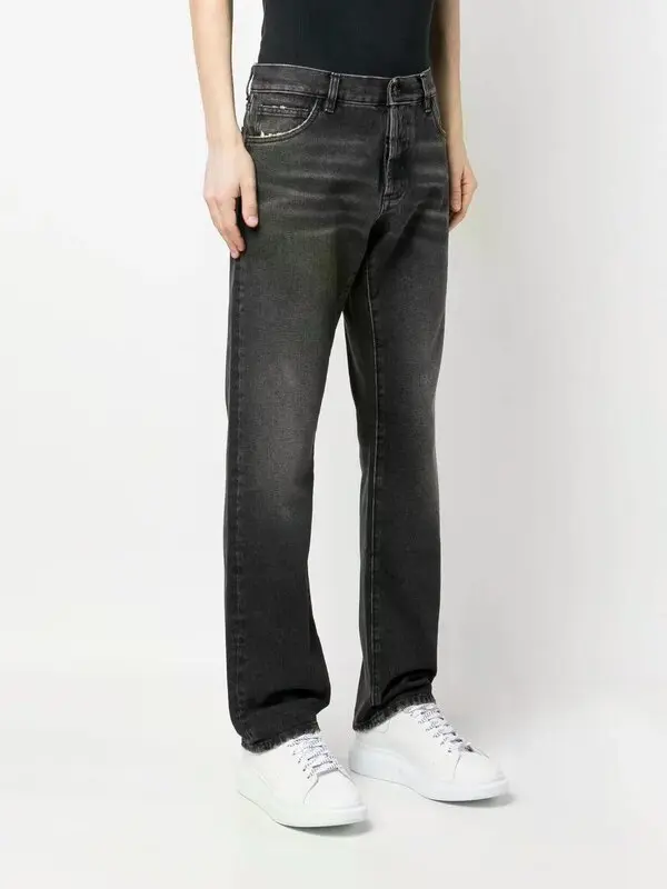 COUNTY OF MILAN Stone Cross Slim-fit Jeans