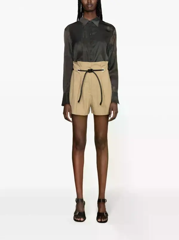 ZIGGY CHEN Abstract Print Satin Shirt