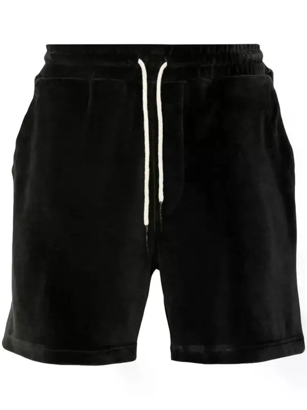 OAS Company Velour Track Shorts - Black