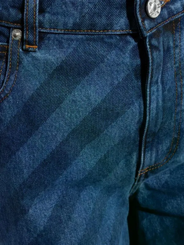 Marni Striped Wide-leg Jeans