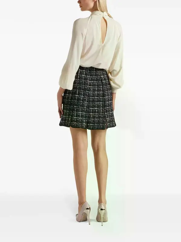 GENNY Tweed Panelled Mini Skirt