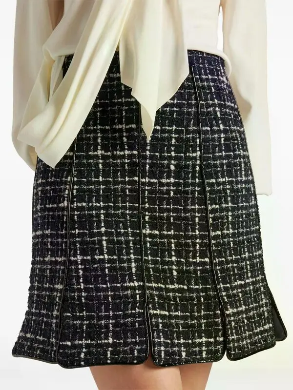 GENNY Tweed Panelled Mini Skirt