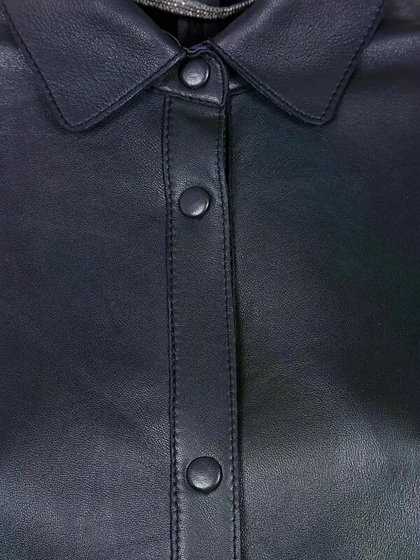 THE JACKIE LEATHERS Button-up Leather Shirt