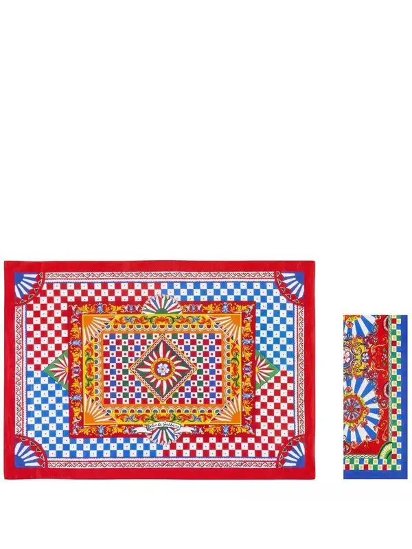 Dolce & Gabbana Placemat-napkin Set - Multicolour