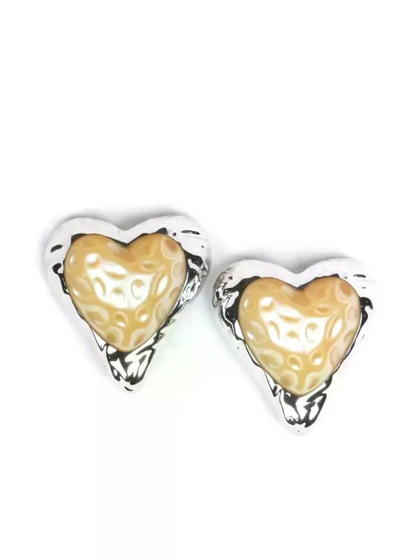 JULIETTA Heart Clip-on Earrings With Resin Detail