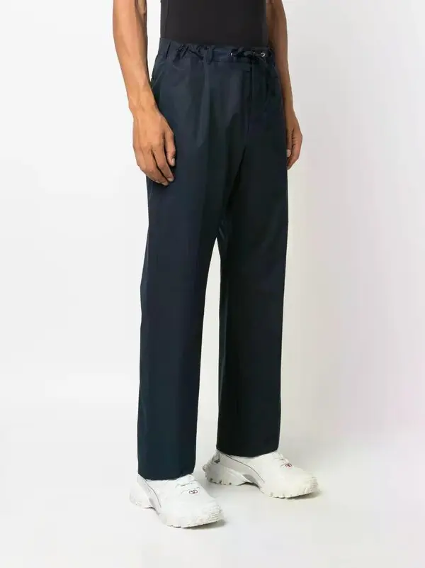 Alexander McQueen Drawstring Waist Cotton Trousers