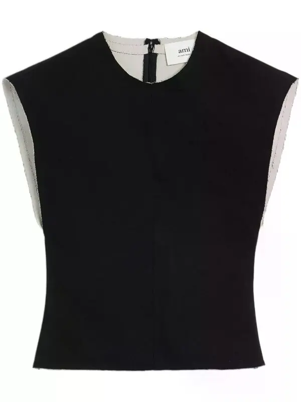 AMI Paris Sleeveless Top With Zip Fastening