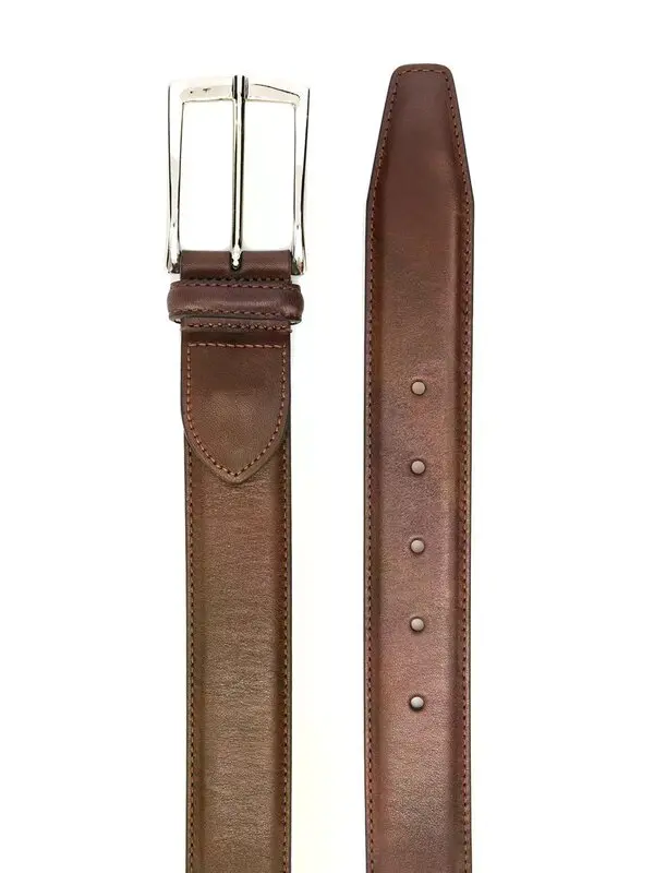 SCAROSSO Contrast Buckle Belt - Brown