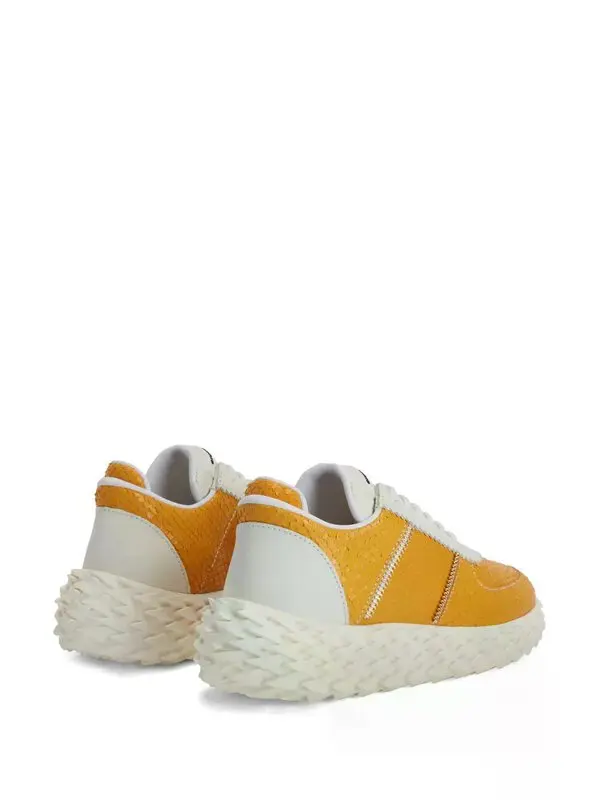 GIUSEPPE ZANOTTI Snakeskin Effect Sneakers - Yellow